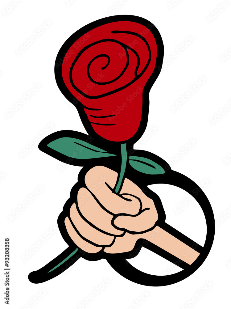 red flower symbol Stock Vector | Adobe Stock