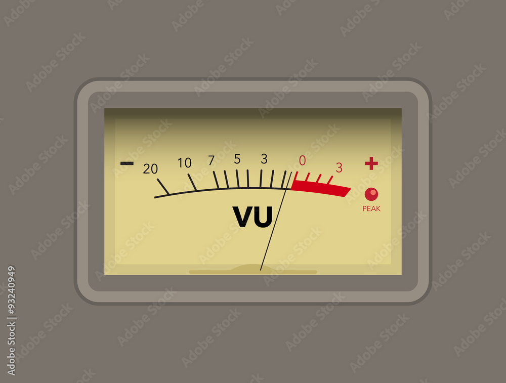 vu meter. vector Stock Vector | Adobe Stock