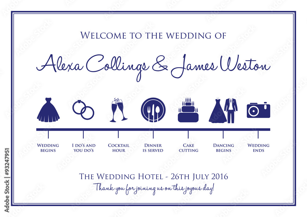 wedding timeline background Stock Vector | Adobe Stock