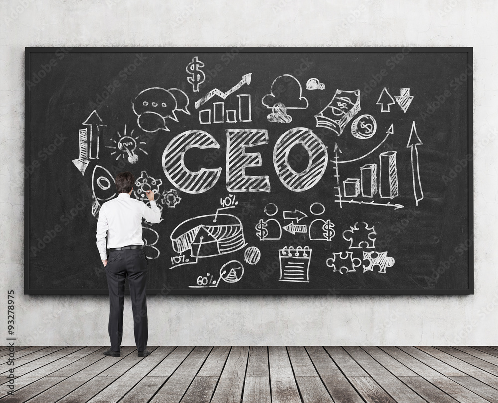 A full length rear view of an ambitious young professional who is ...