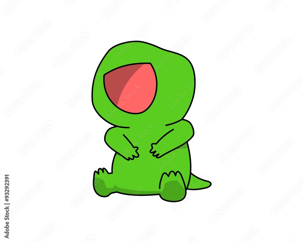 cute dino full Stock Vector | Adobe Stock