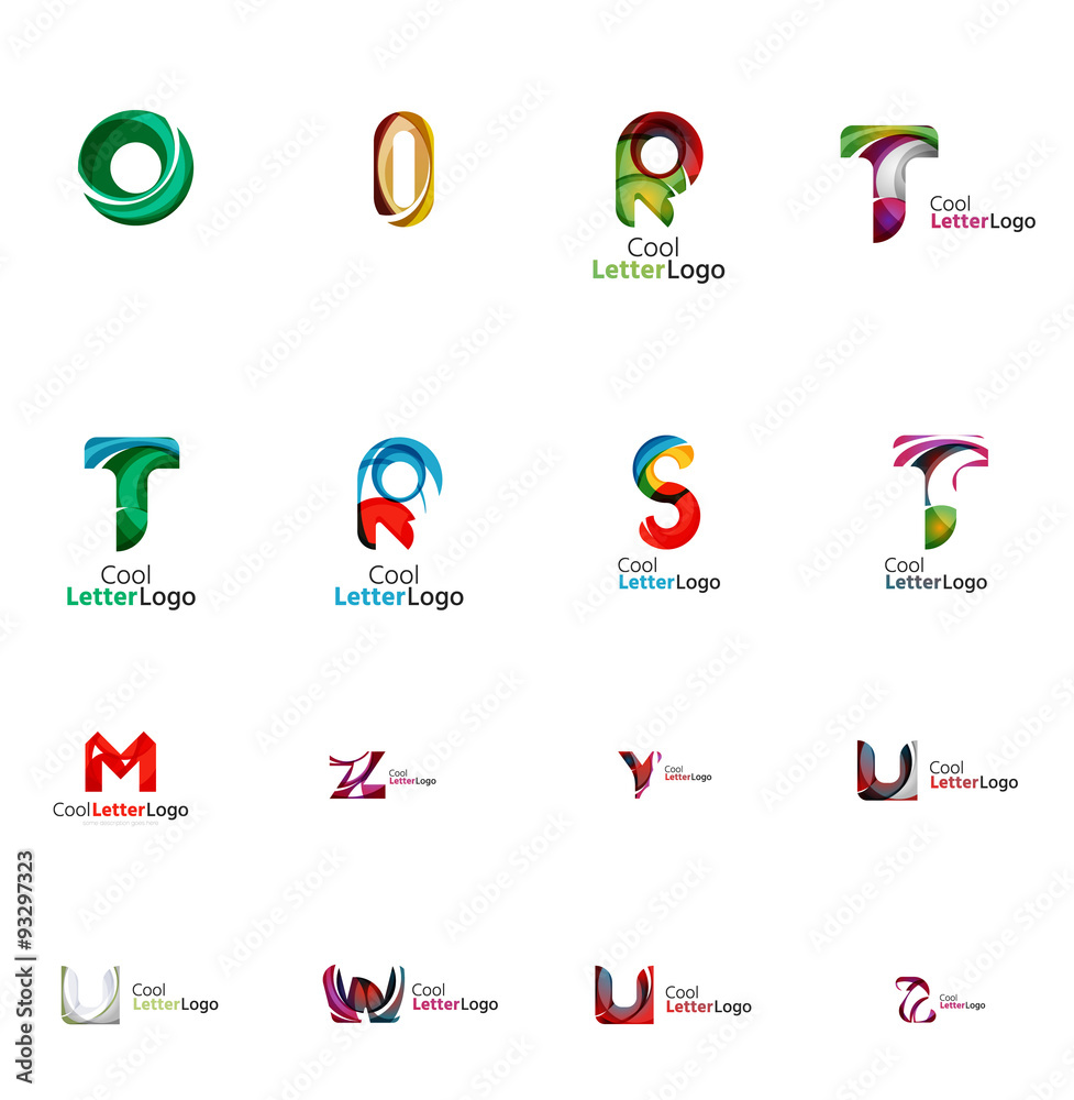 Set of universal company logo ideas, business icon collection Stock ...
