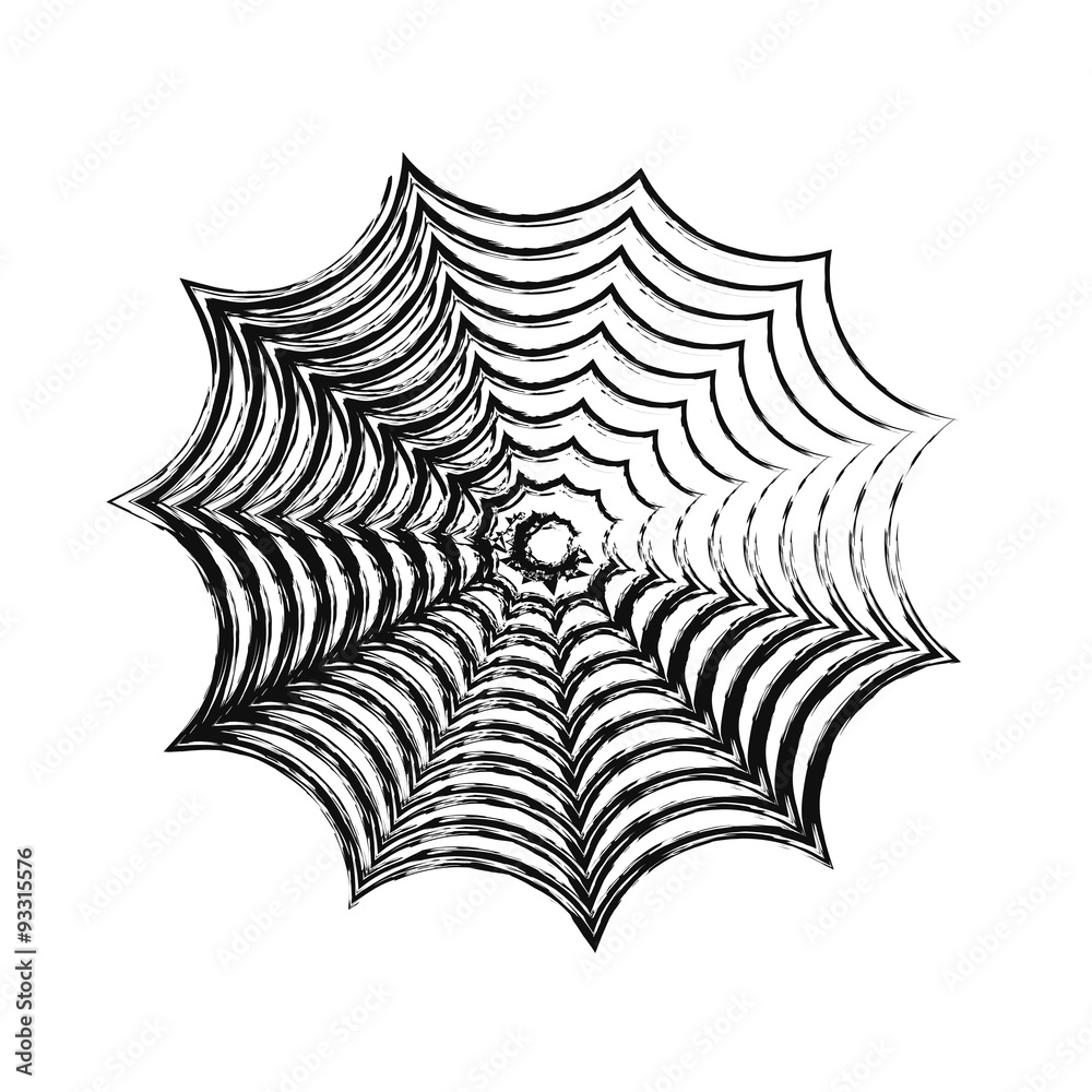 freehand sketch illustration of spider web, doodle hand drawn Stock ...