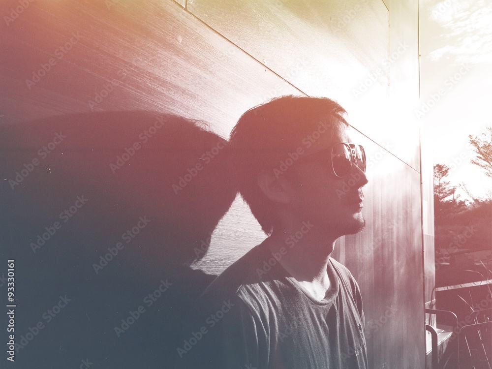 man and sunlight Stock Photo | Adobe Stock