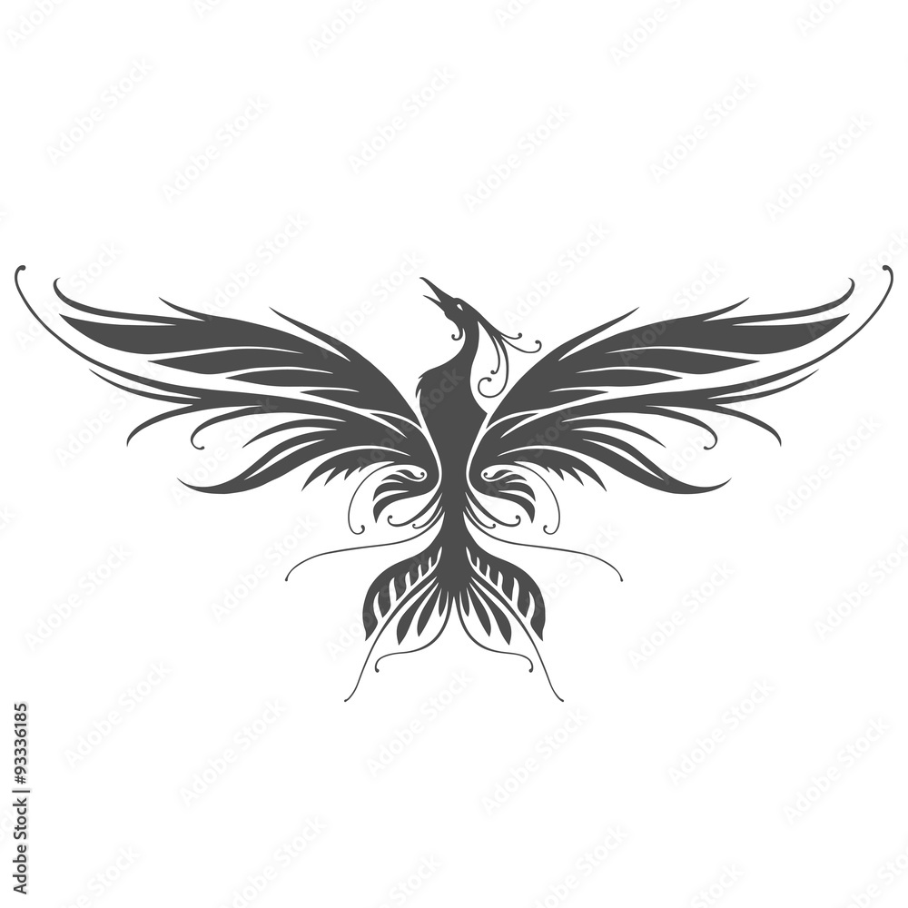 Phoenix silhouette Stock Vector | Adobe Stock
