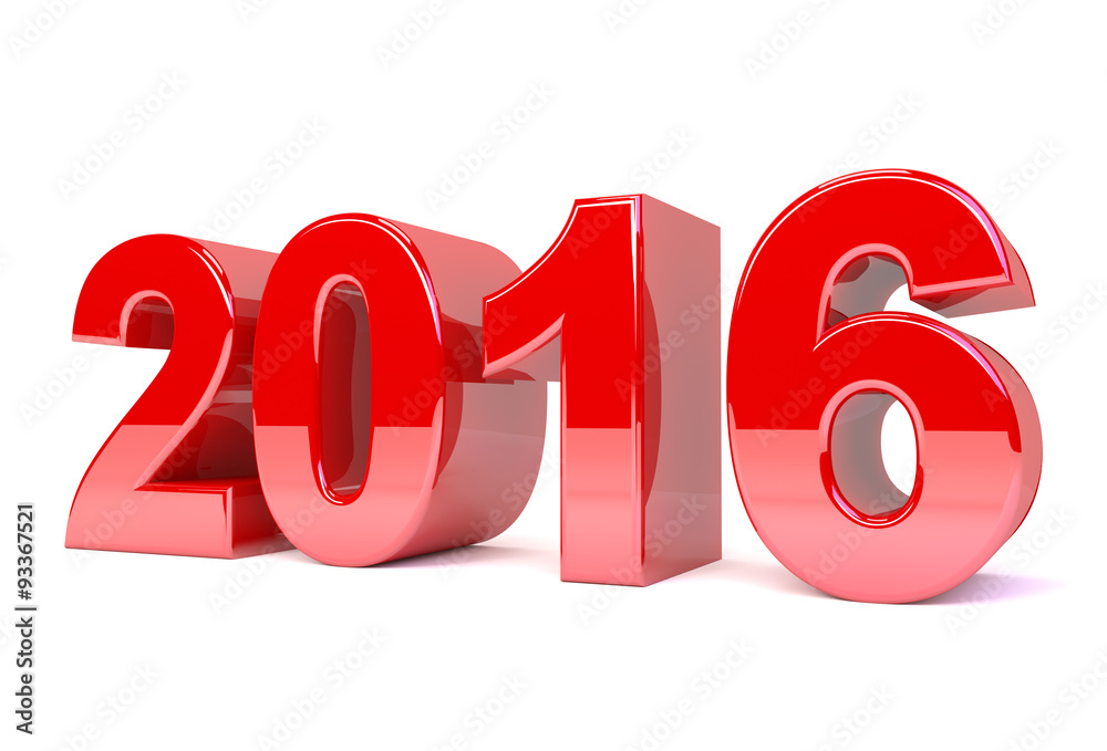 Red 2016 text Stock-Illustration | Adobe Stock