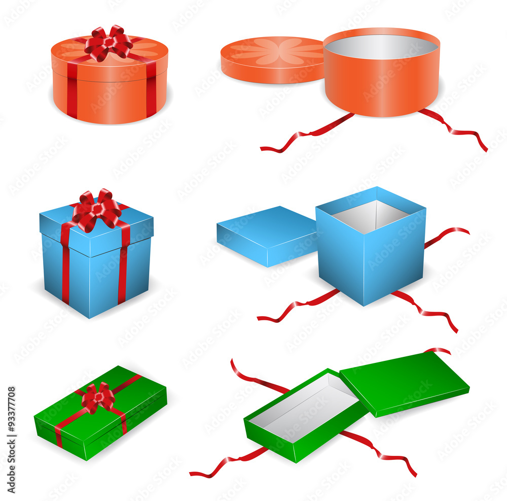 Open And Closed Gift Box