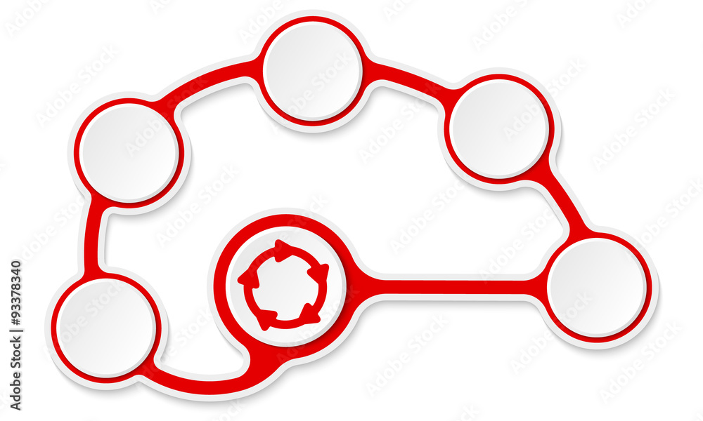 Vector circular text boxes for your text and arrows Stock Vector ...