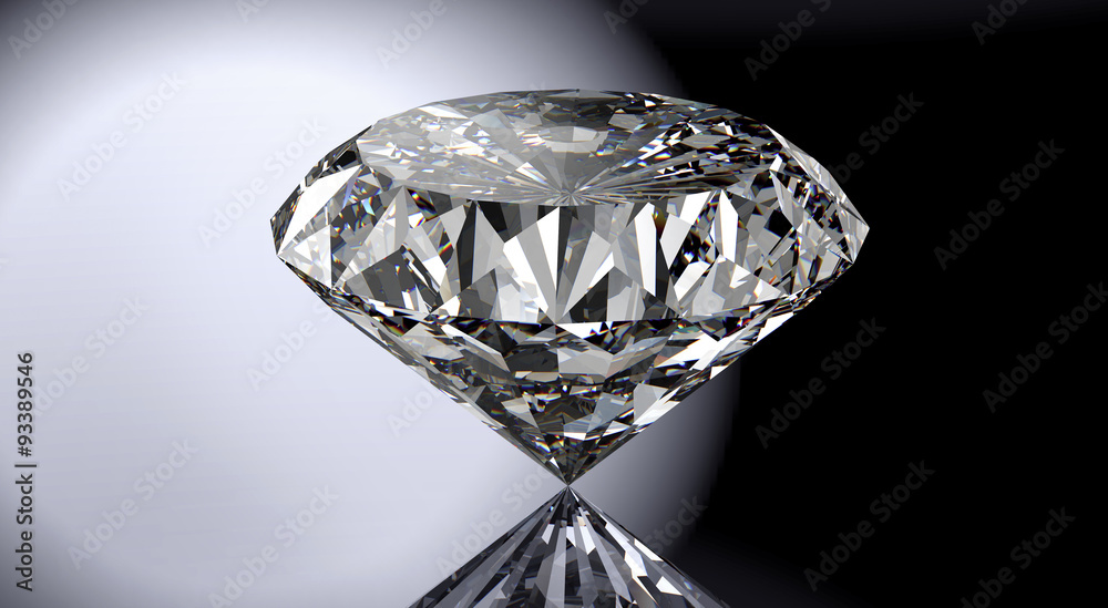 perfect diamond isolated on shiny background with clipping path Stock ...