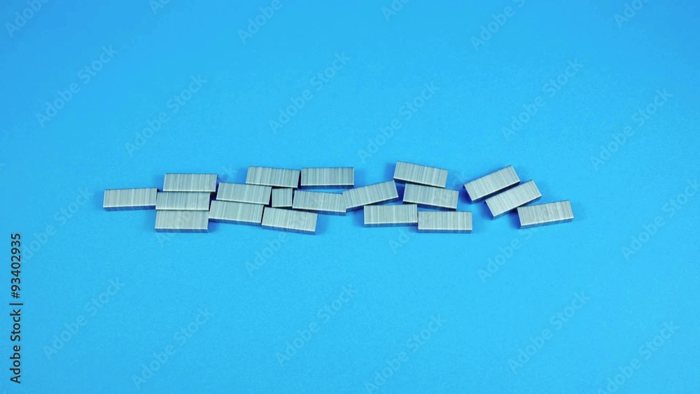 Animation of staples stack showing the word of team. Stock Video ...