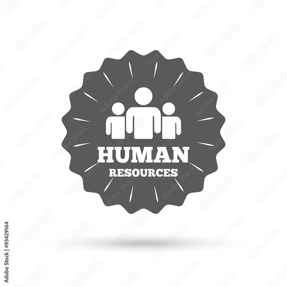 Human resources sign icon. HR symbol Stock Vector | Adobe Stock