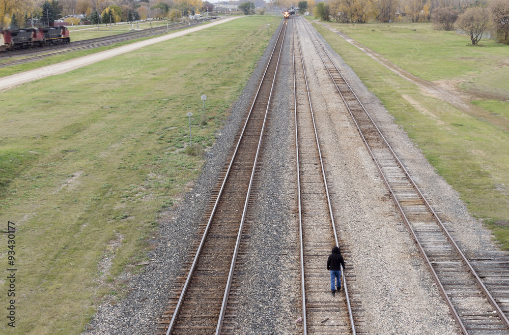 Horizontal Train Tracks