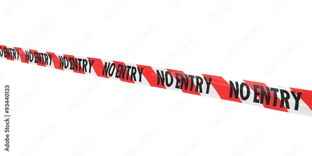 Red and White Striped NO ENTRY Tape Line at Angle Stock Illustration ...