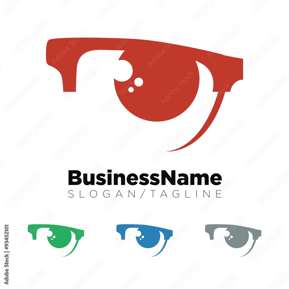 Eye Glass vector logo icon Stock-Vektorgrafik | Adobe Stock