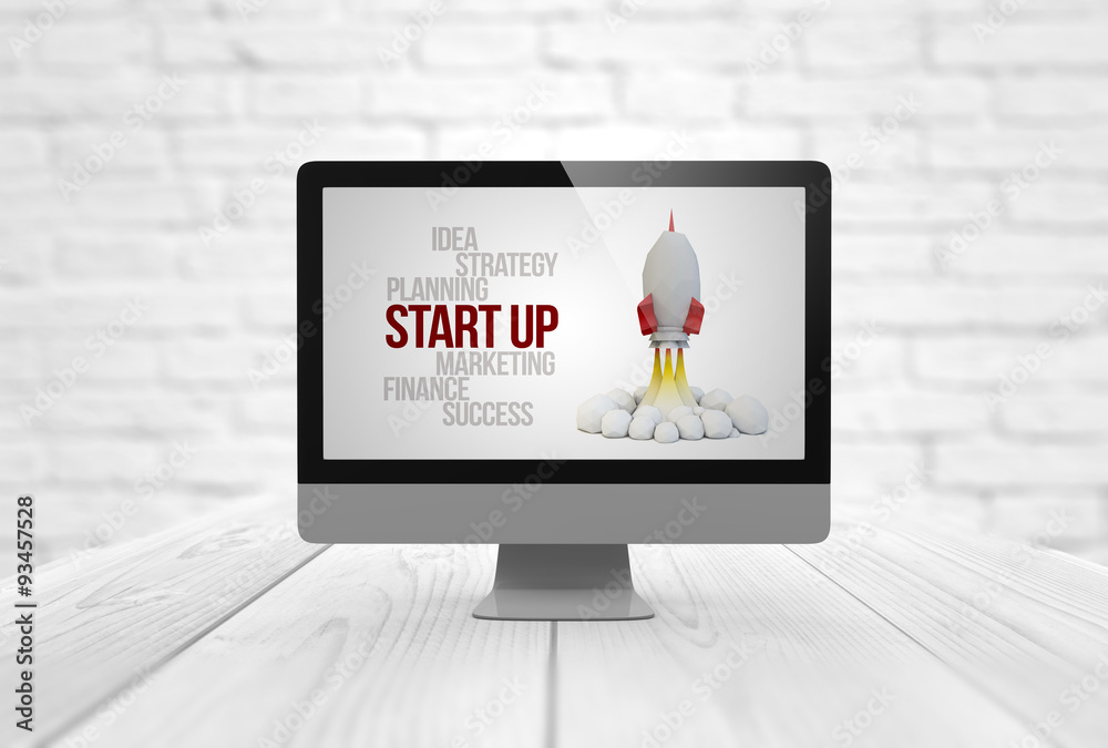 computer start up Stock Photo | Adobe Stock