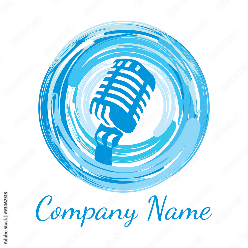 microphone logo vector Stock Vector | Adobe Stock