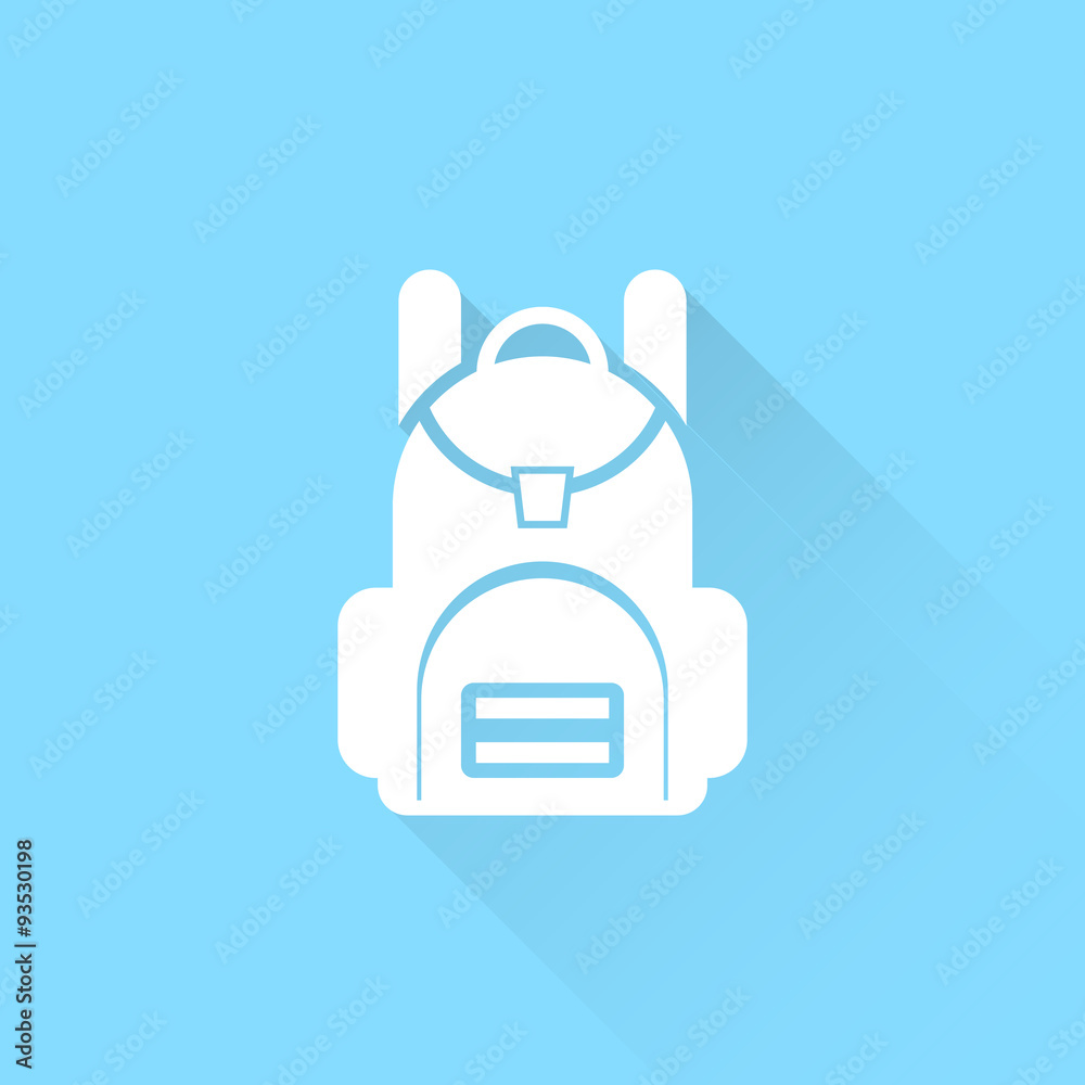 School backpack vector icon. Stock Vector | Adobe Stock