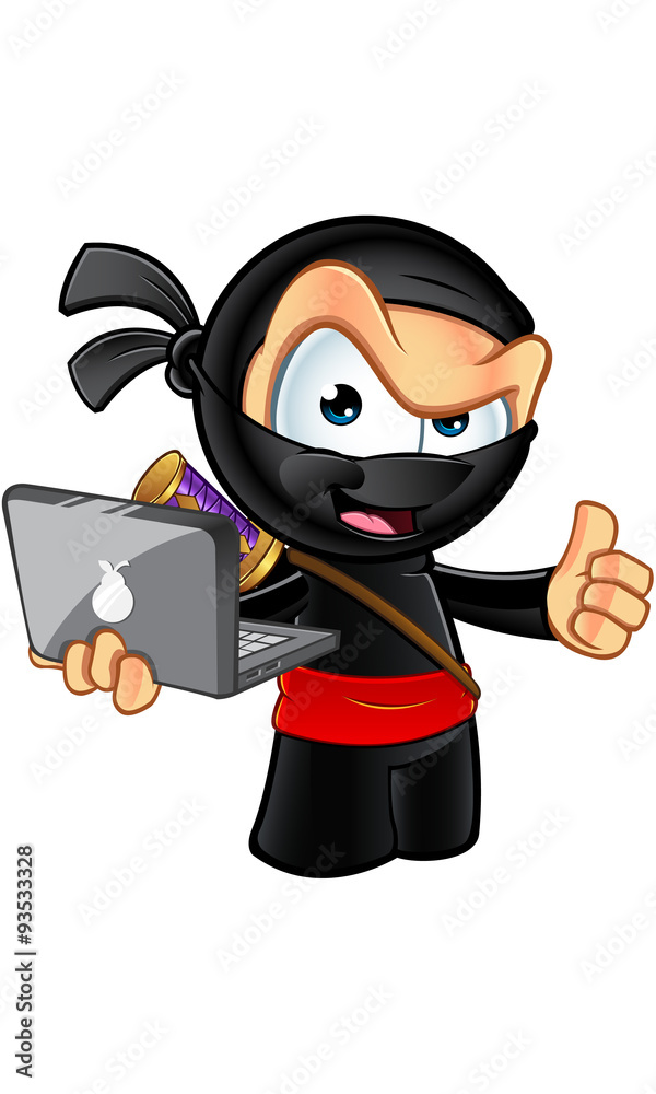 Sneaky Looking Ninja Character Stock Vector | Adobe Stock