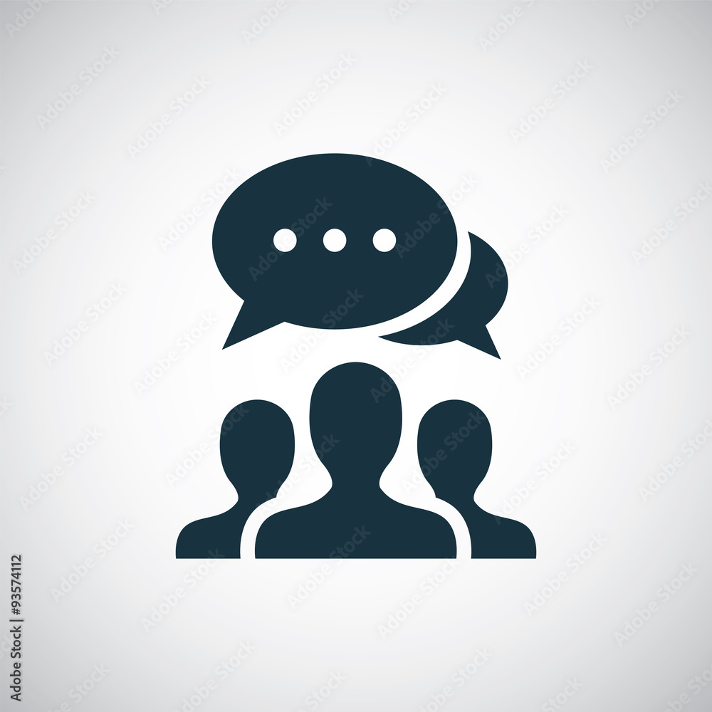discussion icon Stock Vector | Adobe Stock