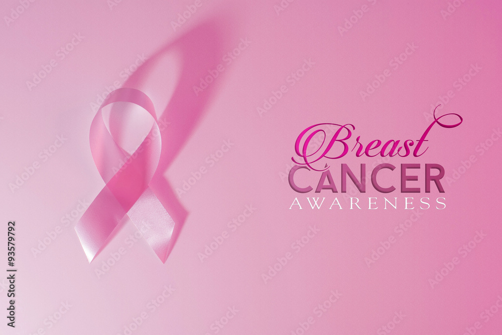 Breast cancer awareness pink ribbon background Stock-Foto | Adobe Stock