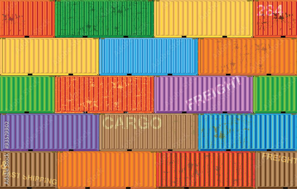 shipping containers Stock Vector | Adobe Stock