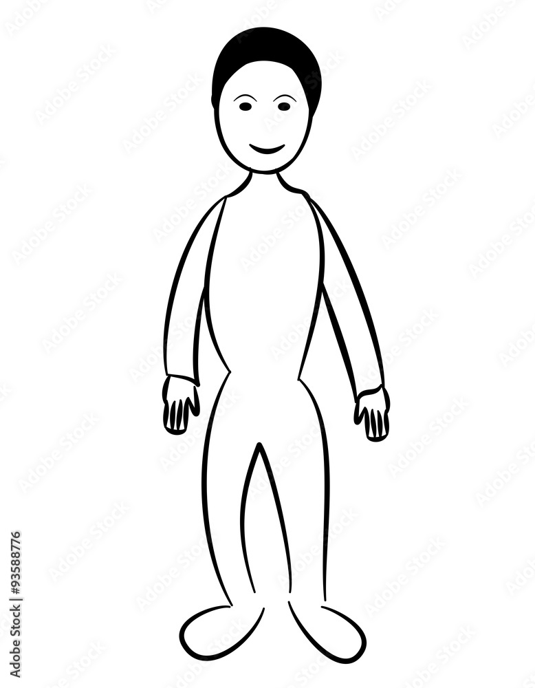 ayakta duran insan çizimi Stock Vector | Adobe Stock