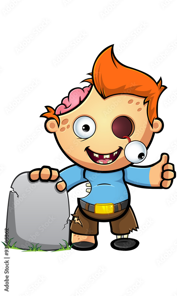 Zombie Boy Character Stock Vector | Adobe Stock