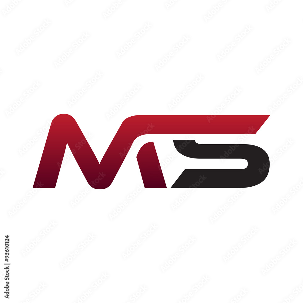 Modern Initial Logo MS Stock Vector | Adobe Stock