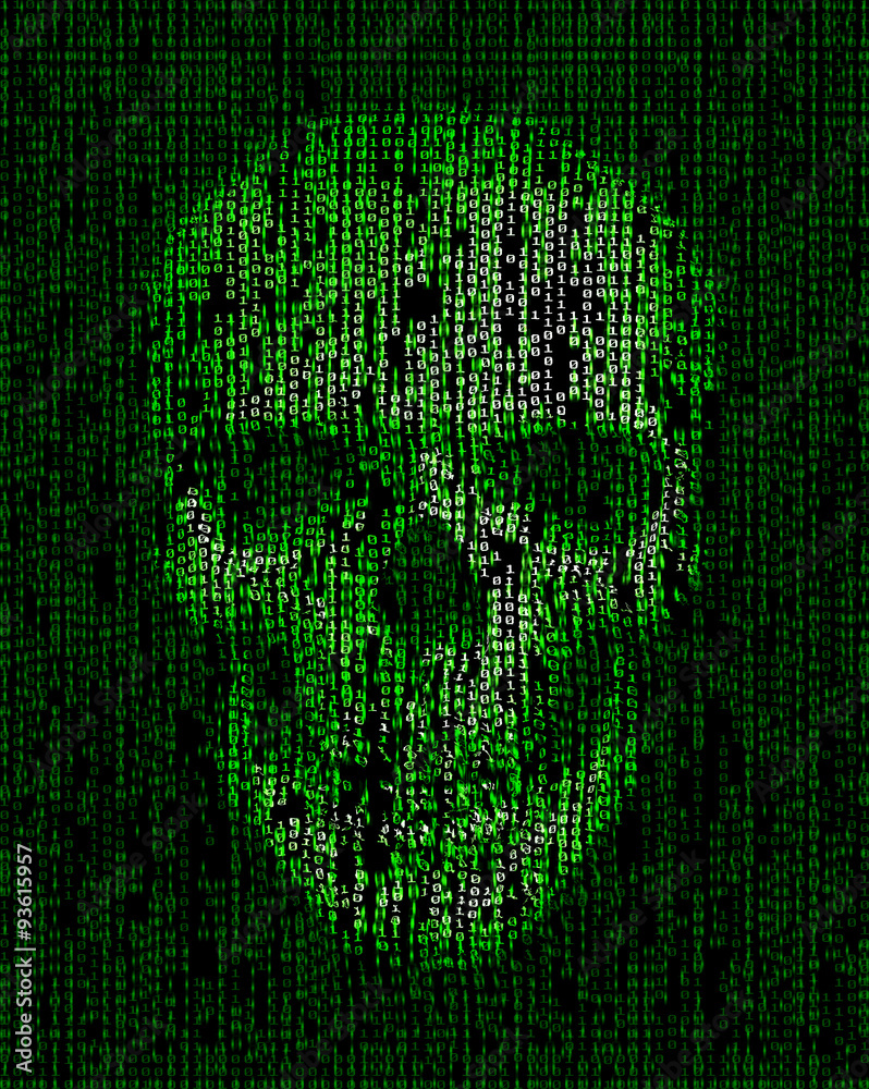 Human skull made of binary code Stock Illustration | Adobe Stock Human skull made of binary code Stock Illustration | Adobe Stock