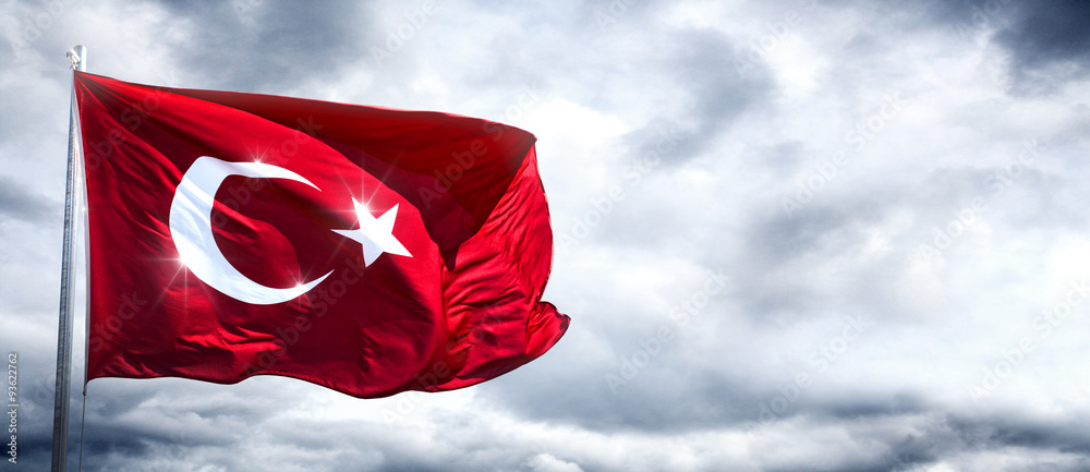 Turkish flag Stock Photo | Adobe Stock