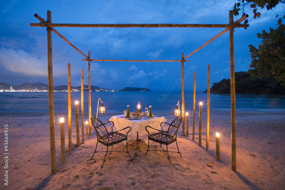 Romantic Set Up By The Beach