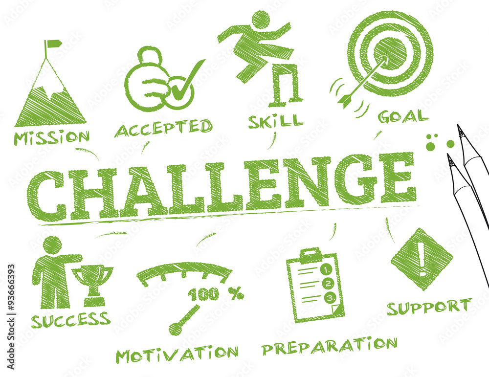 challenge infographic Stock Vector | Adobe Stock