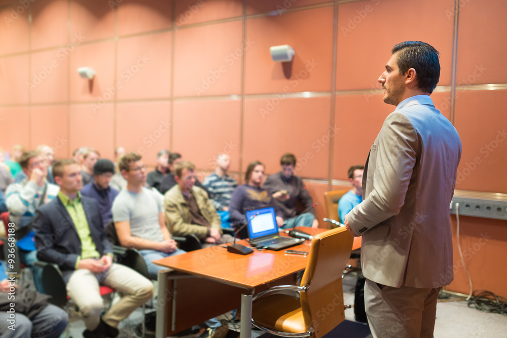 Speaker at Business Conference and Presentation. Stock Photo | Adobe Stock