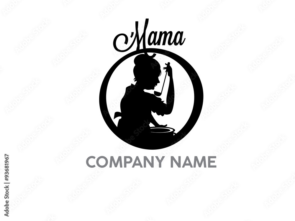 mama cooking logo Stock Vector | Adobe Stock