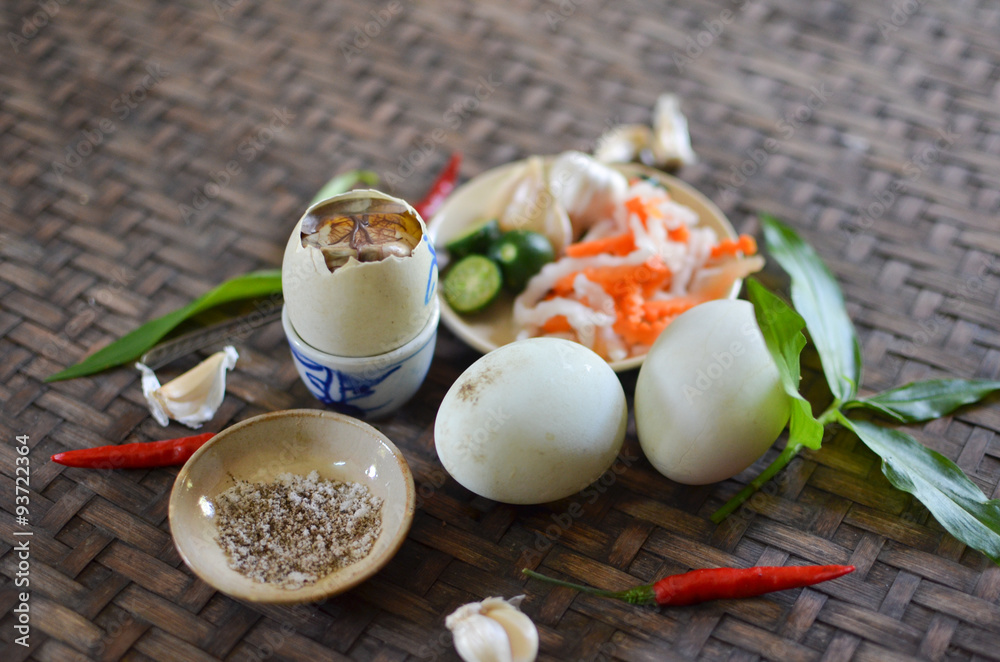Balut, boiled developing duck embryo Stock Photo | Adobe Stock