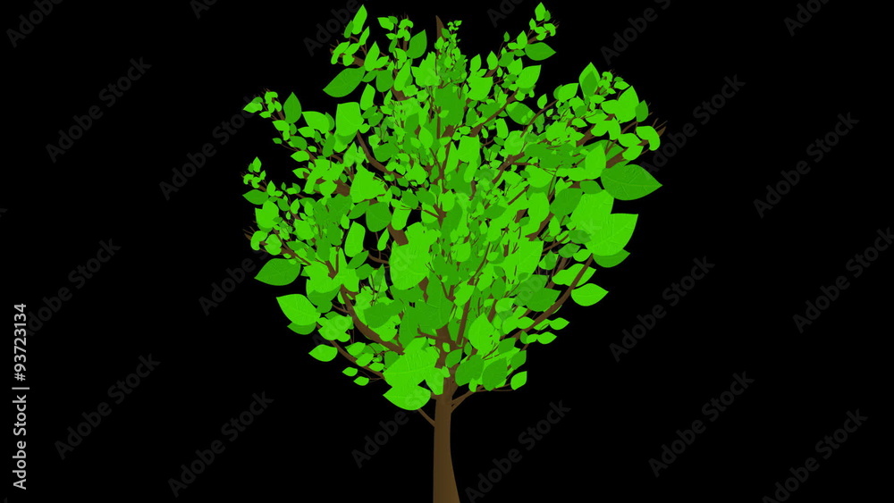 Growing Tree Animation Wavy Leaves. An animated illustration/cartoon of ... Growing Tree Animation Wavy Leaves. An animated illustration/cartoon of ...