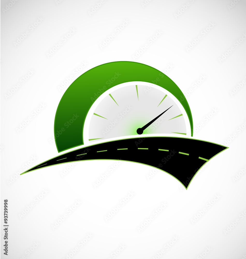 Speed meter fast odometer on road logo vector icon Stock Vector | Adobe ...