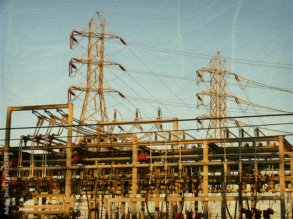 electrical transformer yard Stock Photo | Adobe Stock