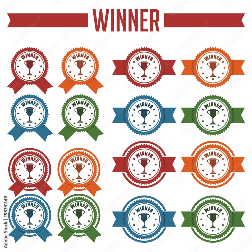 Award medal winner prize badge Vector Emblem Stock Vector | Adobe Stock