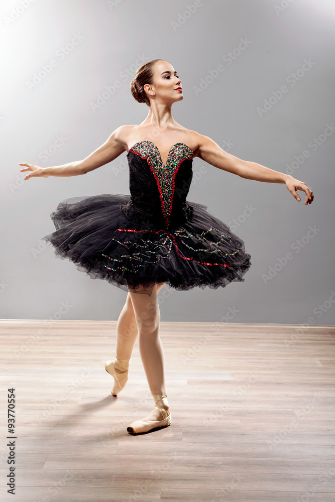 beautiful young ballerina in ballet pose classical dance Stock Photo ...