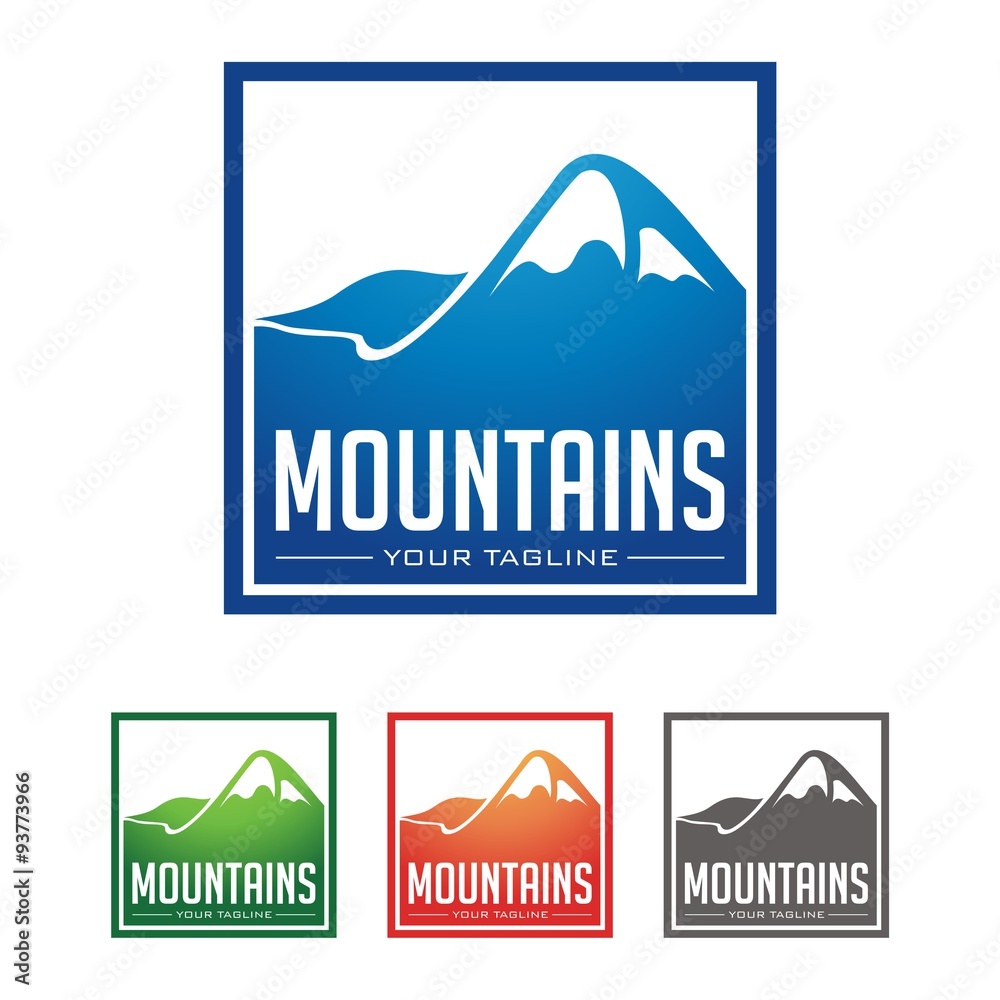 Mountain Logo. Mountain nature landscape logo and symbols icons ...