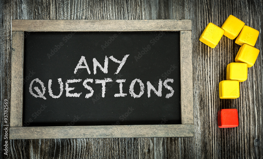 Any Questions? written on chalkboard Stock Photo | Adobe Stock