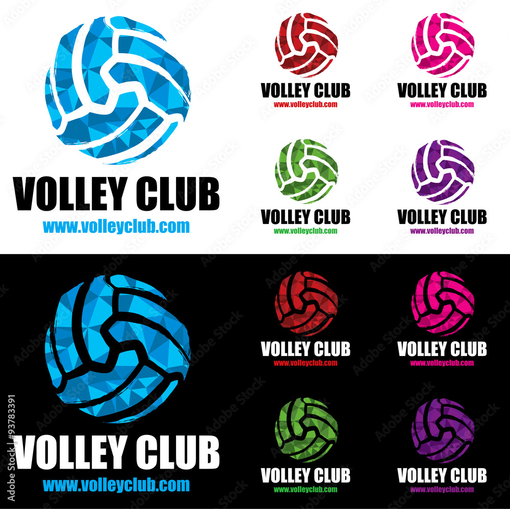 logo volley design Stock Vector | Adobe Stock