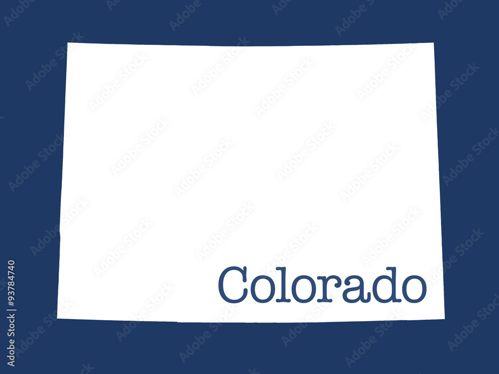Colorado State Map Outline