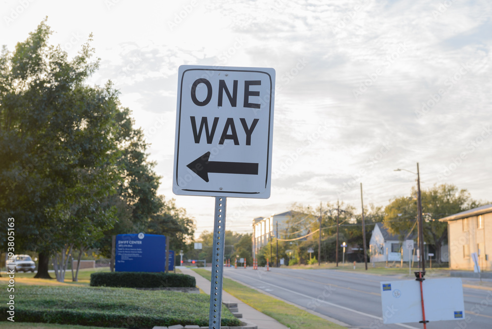 one way traffic sign Stock Photo | Adobe Stock