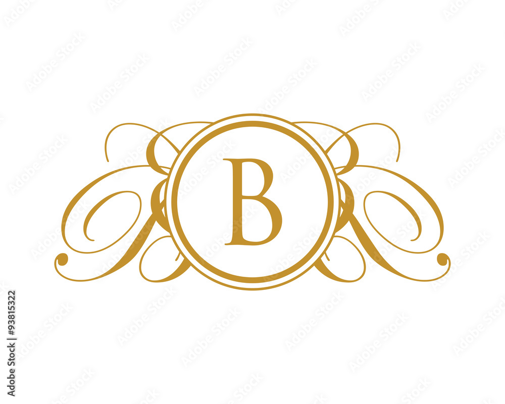 B Luxury Royal Elegant Logo Stock Vector | Adobe Stock
