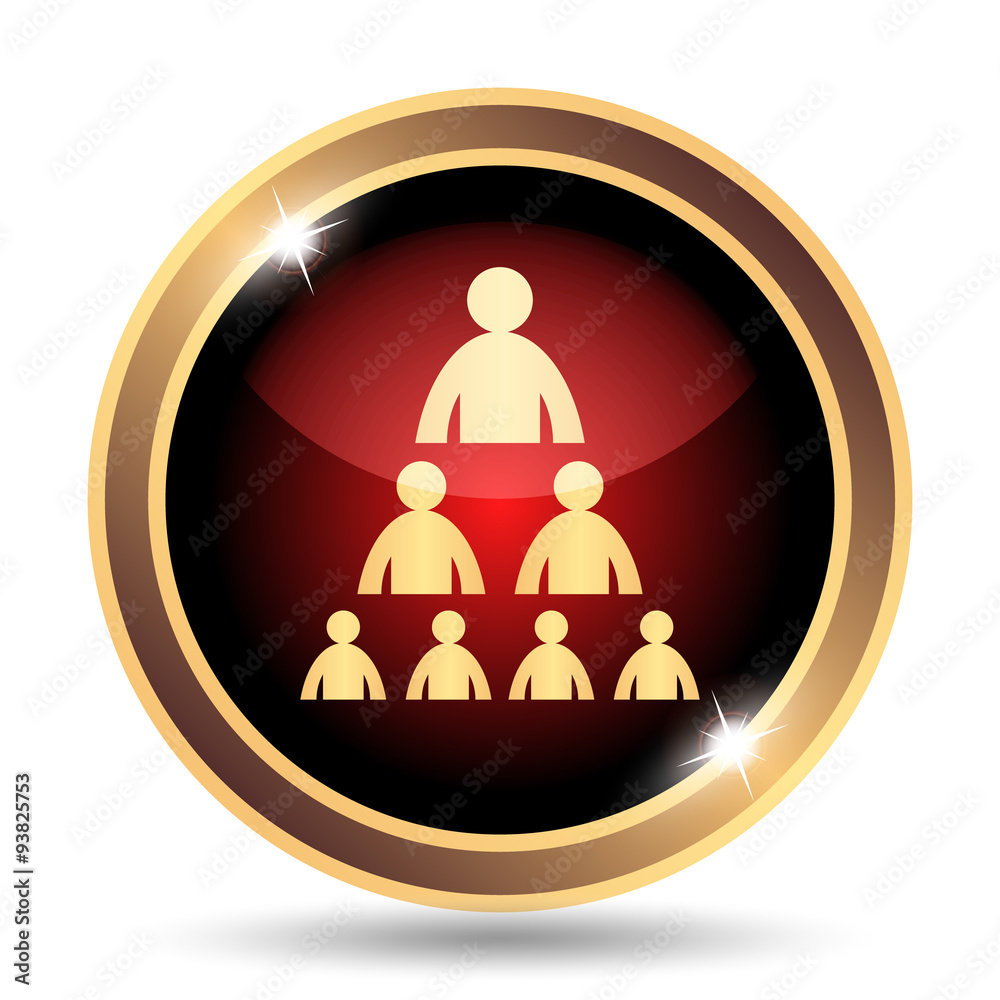 Organizational chart with people icon Stock Illustration | Adobe Stock