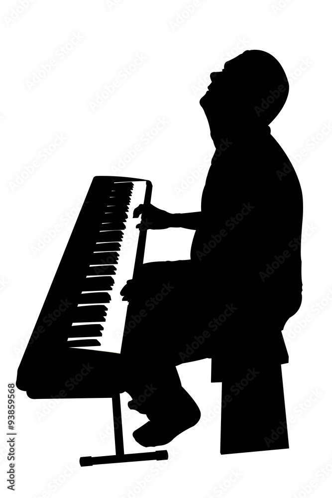 Keyboard Player Silhouette