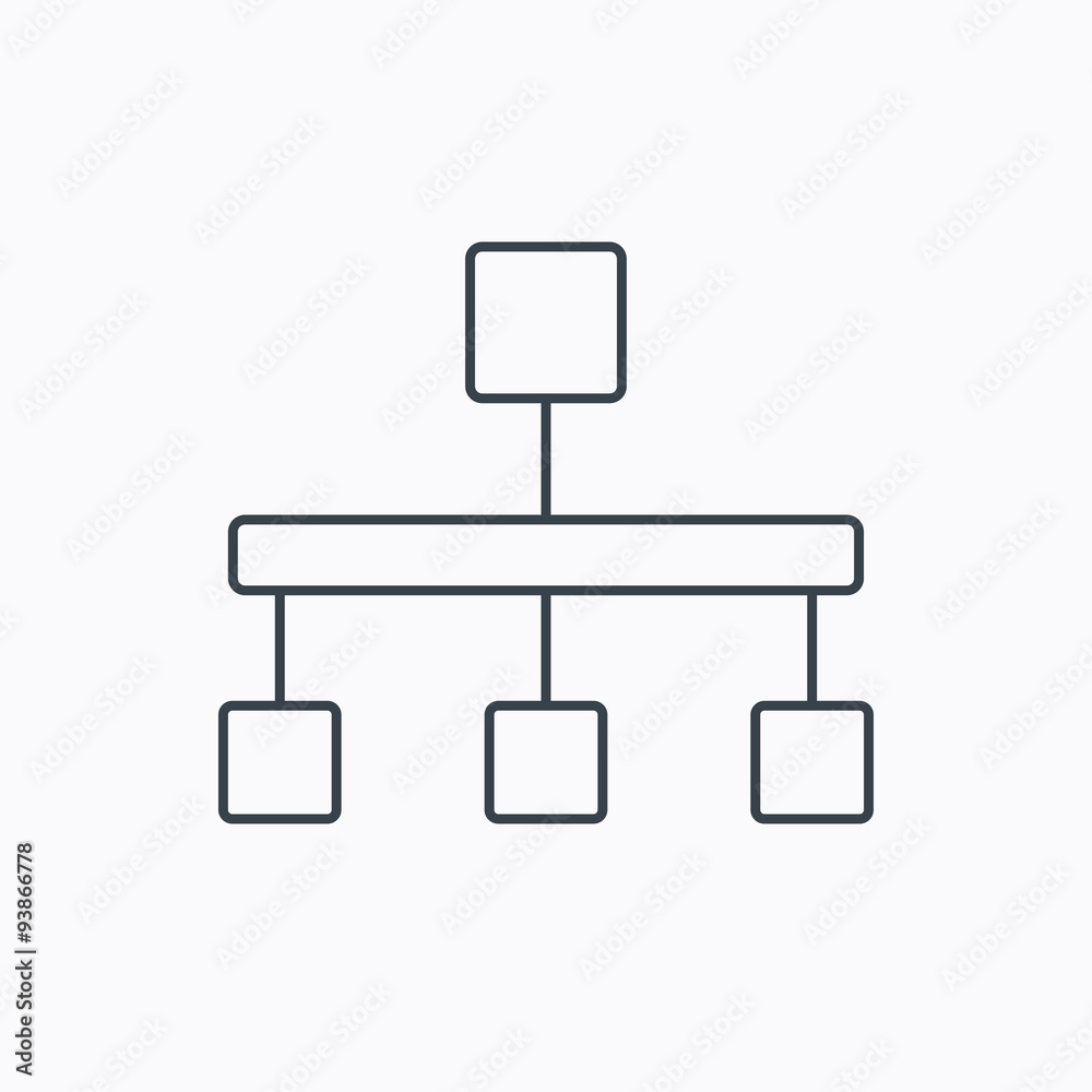 Hierarchy icon. Organization chart sign. Stock Vector | Adobe Stock