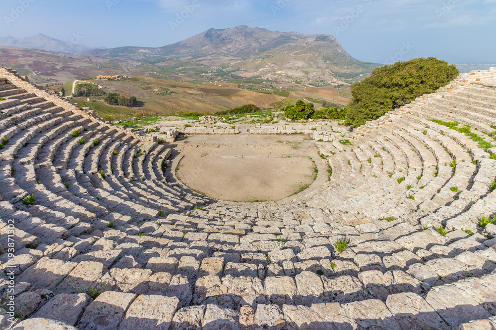 Segesta Temple Amphitheatre Sicily Italy Stock-Foto | Adobe Stock